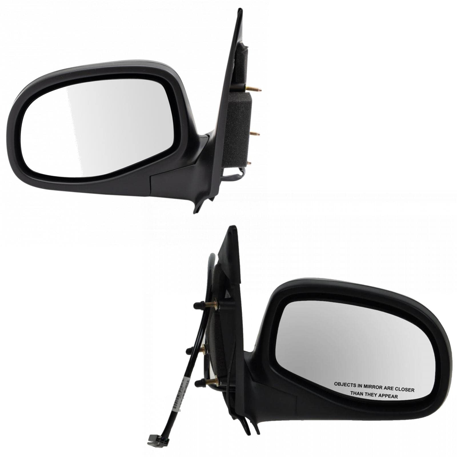 TRQ Flat Black Power Side View Mirrors & Set for 93-03 Ranger Truck ...