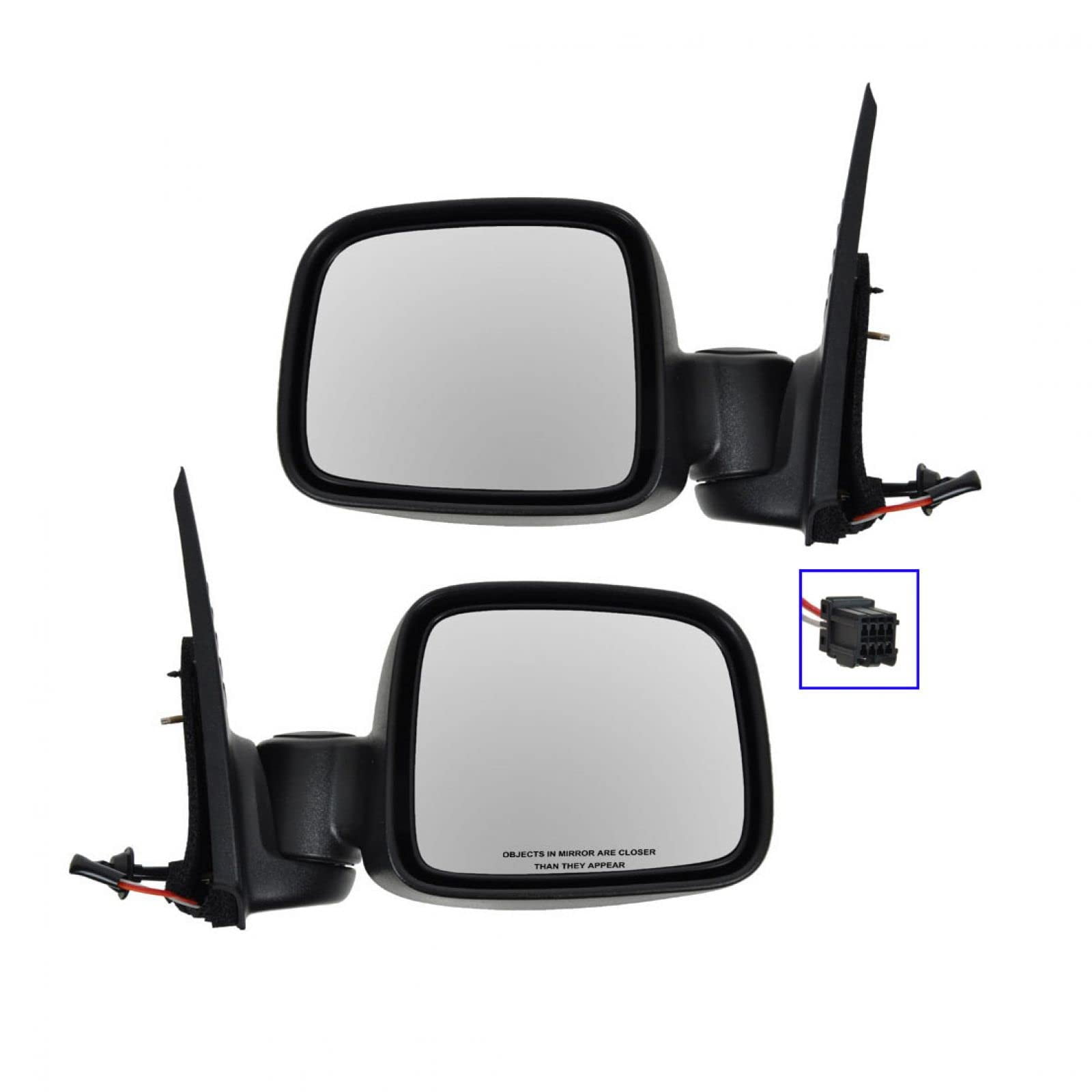 TRQ Folding Textured Power Mirrors Left & Right Pair for 02-07 Jeep ...