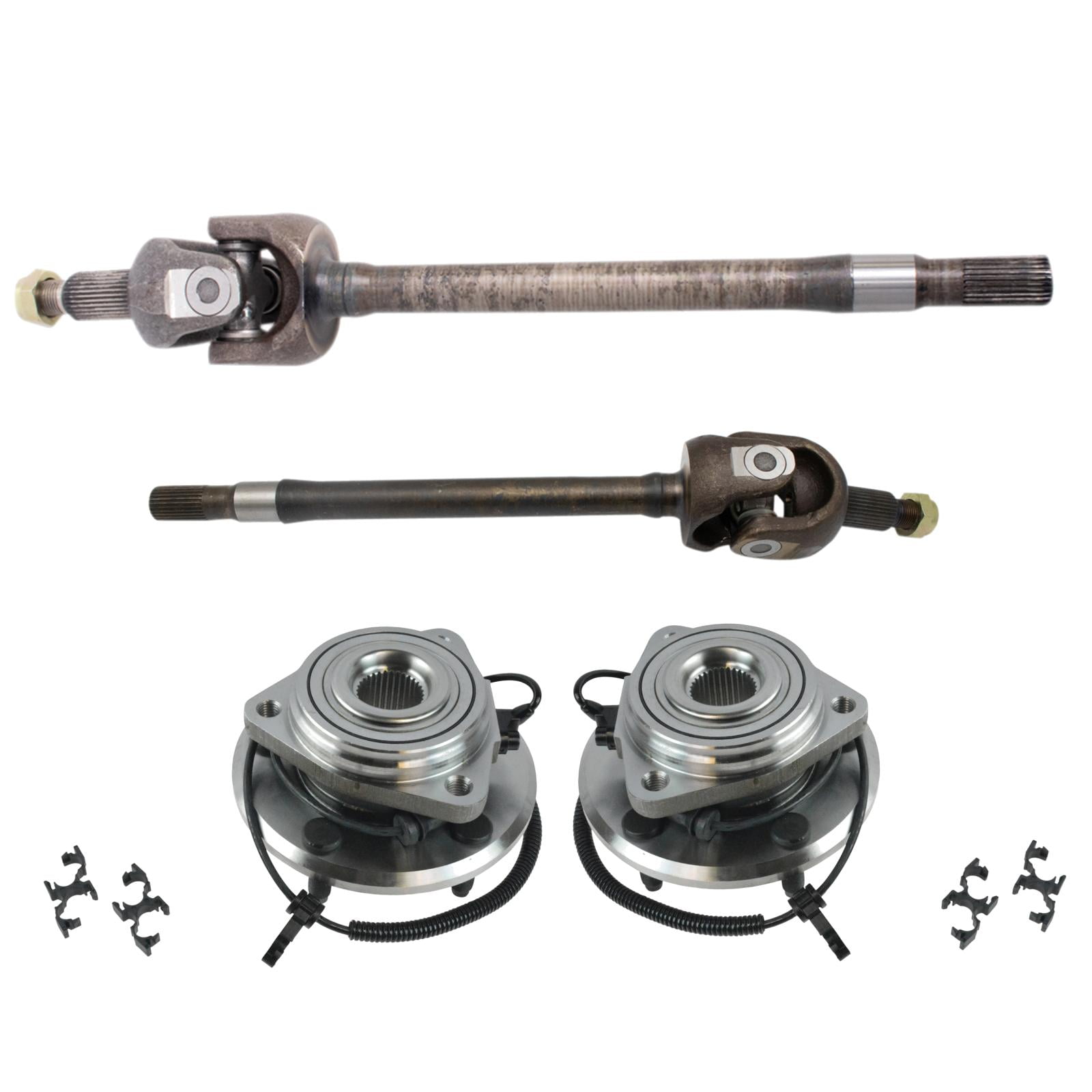TRQ Front Axle Shaft Assembly Wheel Hub Bearing Drivetrain Kit 4pc for ...