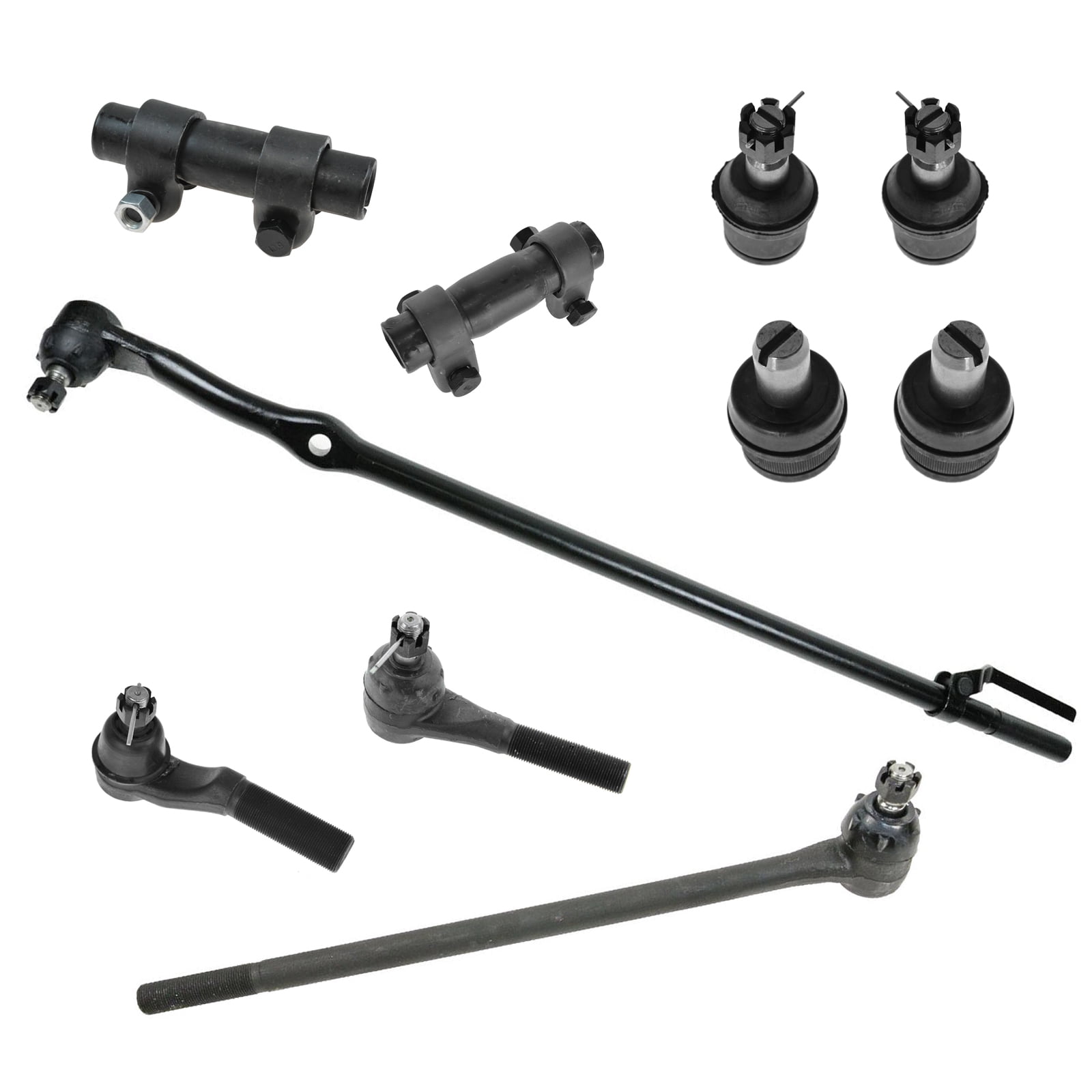 TRQ Front Steering & Suspension Kit, 10pc Ball Joint Tie Rod End for ...