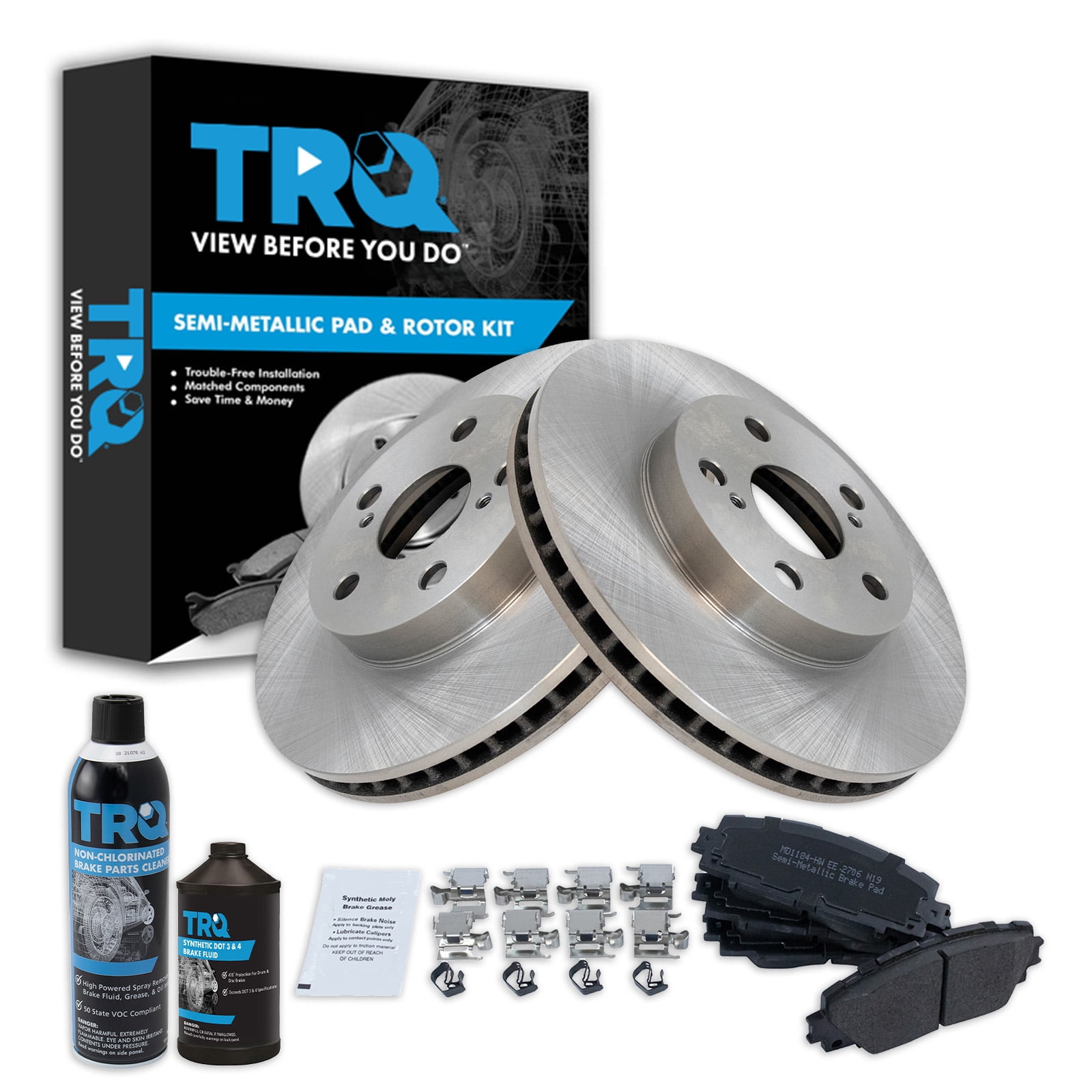 TRQ Front Brake Pad & Rotor Kit BKA35065 Fits Select 2011-2017 Lexus ...