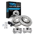 TRQ Front Brake Pad & Rotor Kit Brake Caliper Brake Pads Brake Rotor ...