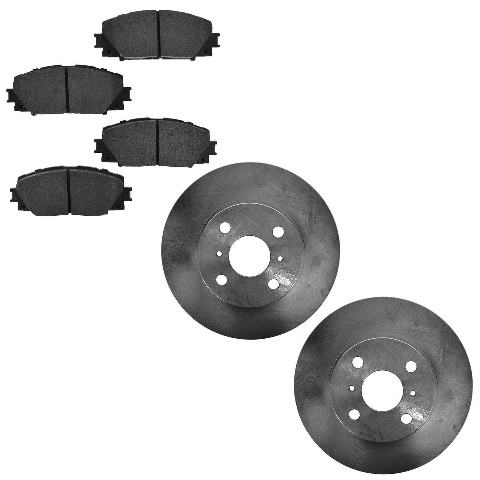 TRQ Front Brake Pad & Rotor Kit Brake Pads Brake Rotor Semi-Metallic ...