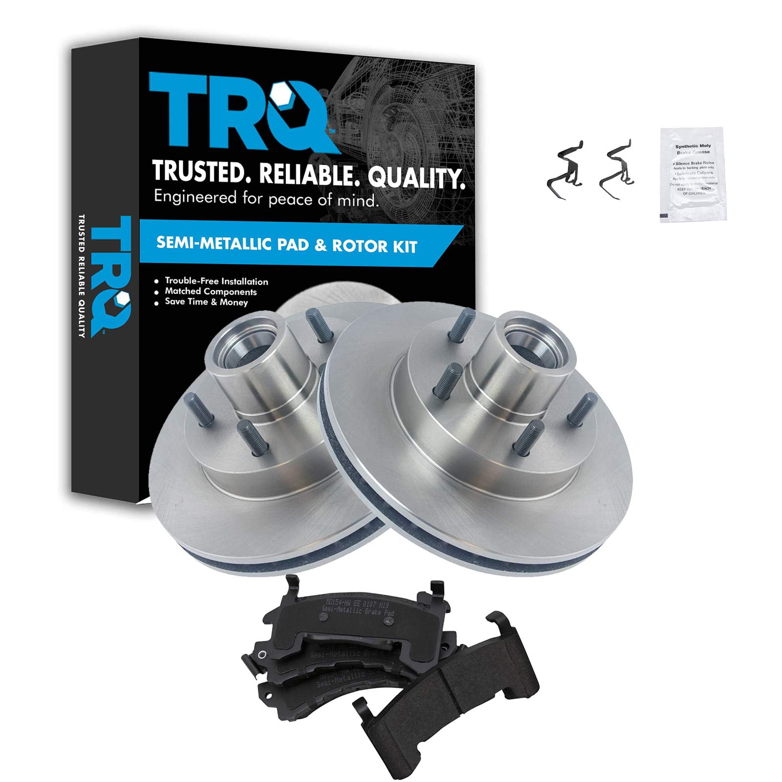 TRQ Front Brake Pad & Rotors Kit Fits Select Blazer S10 Pickup Truck ...