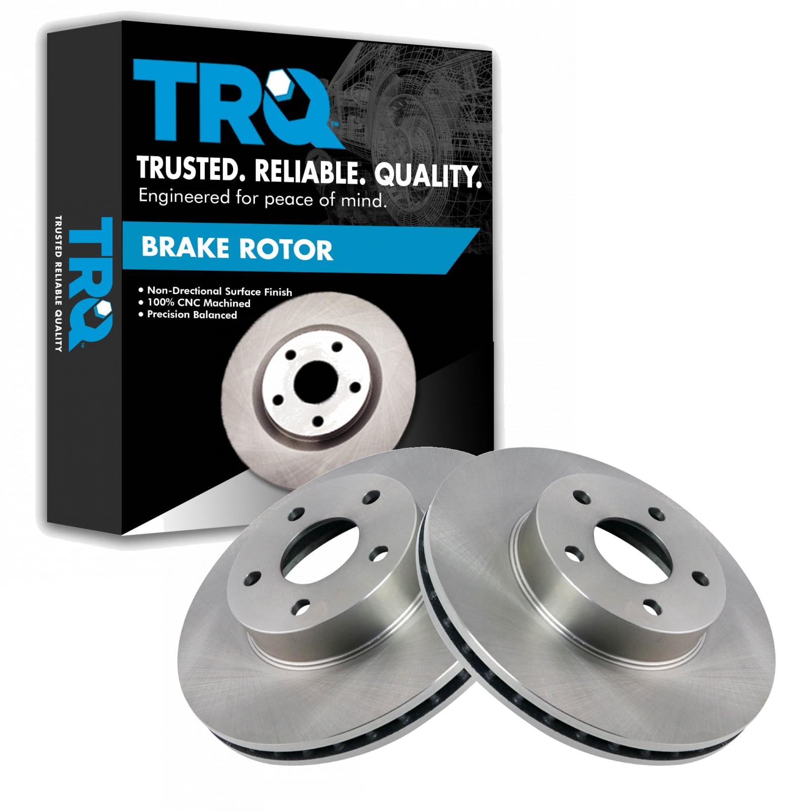 TRQ Front Brake Rotors Set Vented Fits Select 1993-2001 Subaru Impreza ...