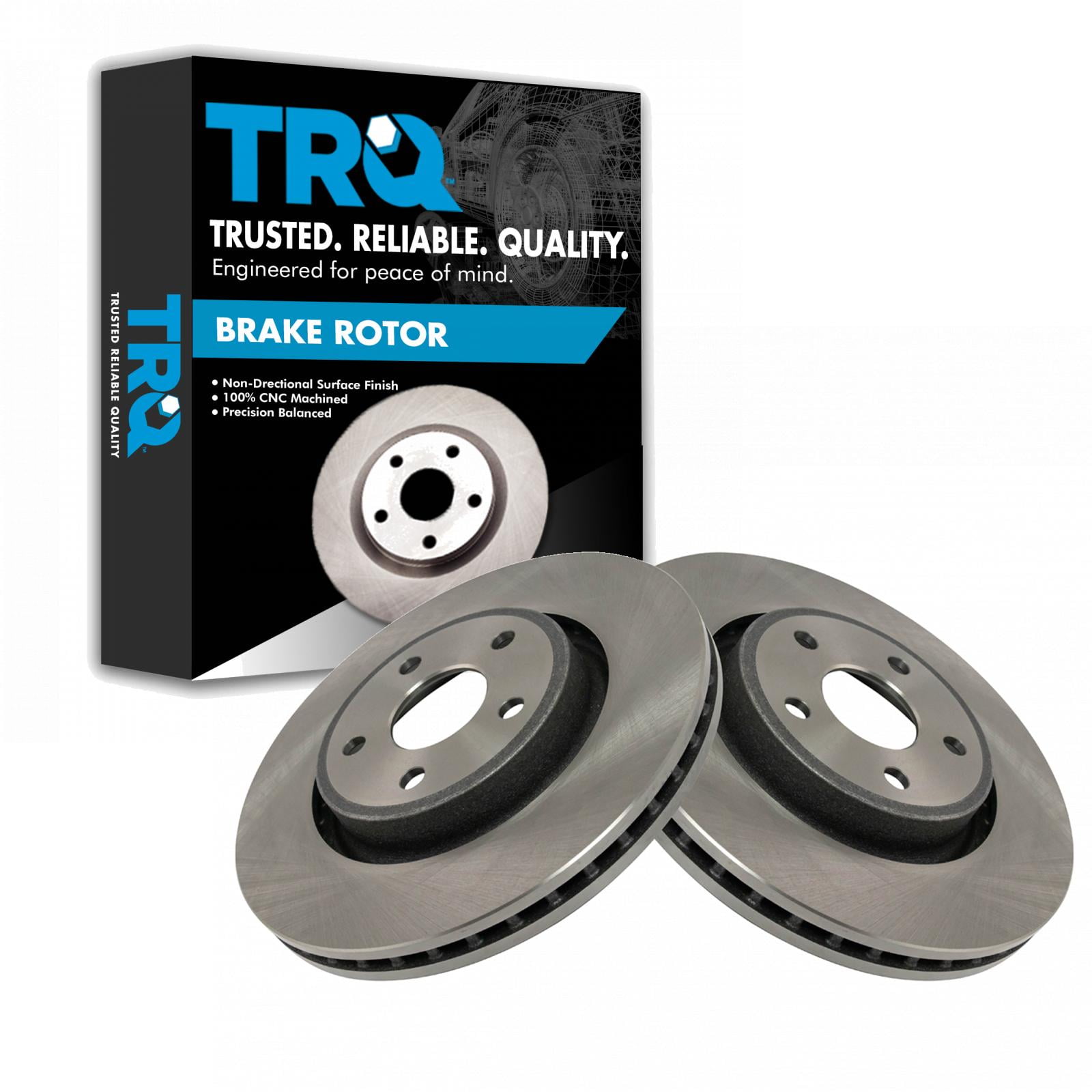TRQ Front Brake Rotors Set Vented Fits Select 2011-2022 Dodge Durango ...