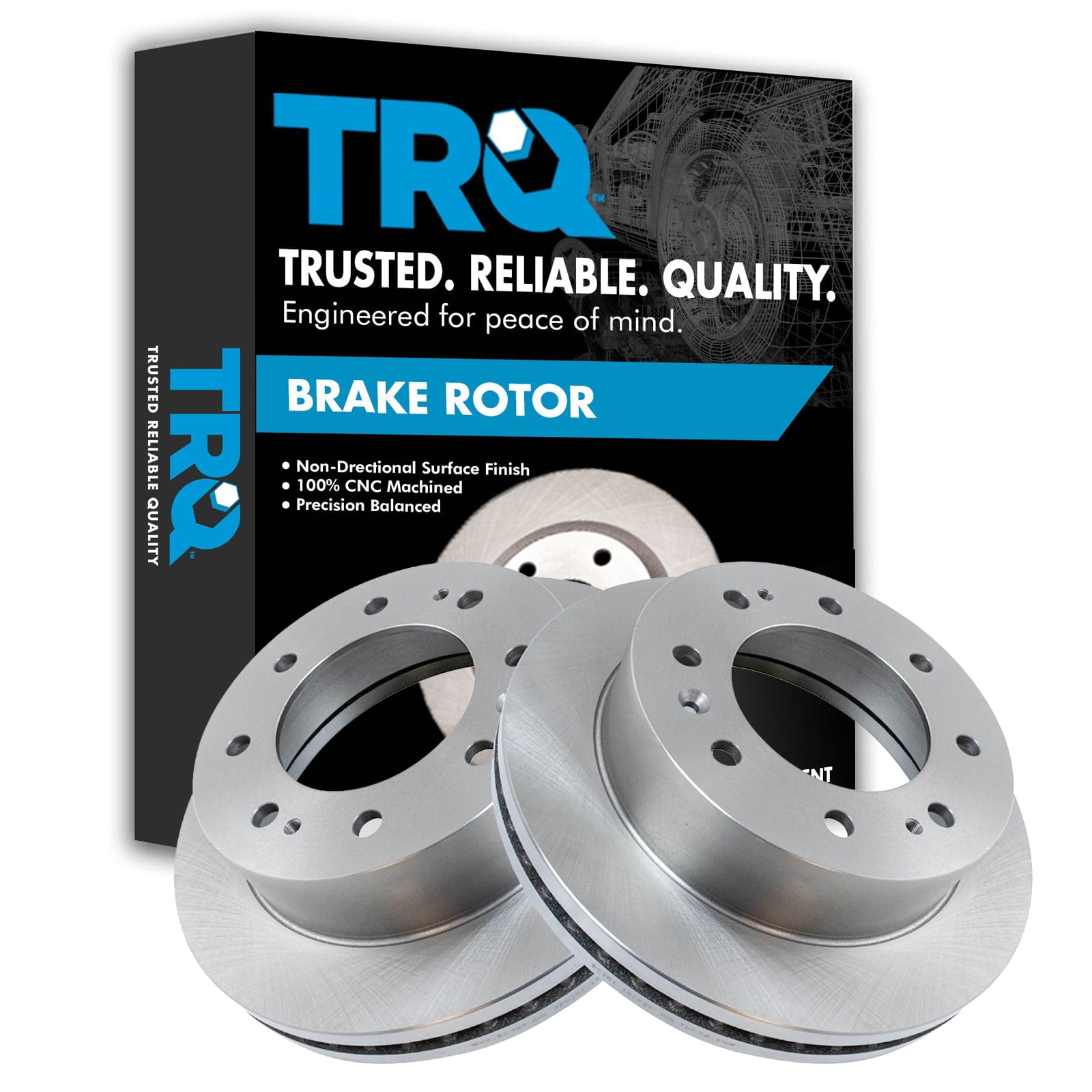 TRQ Front Brake Rotors Set Vented Fits Select 2011-2023 Chevrolet ...