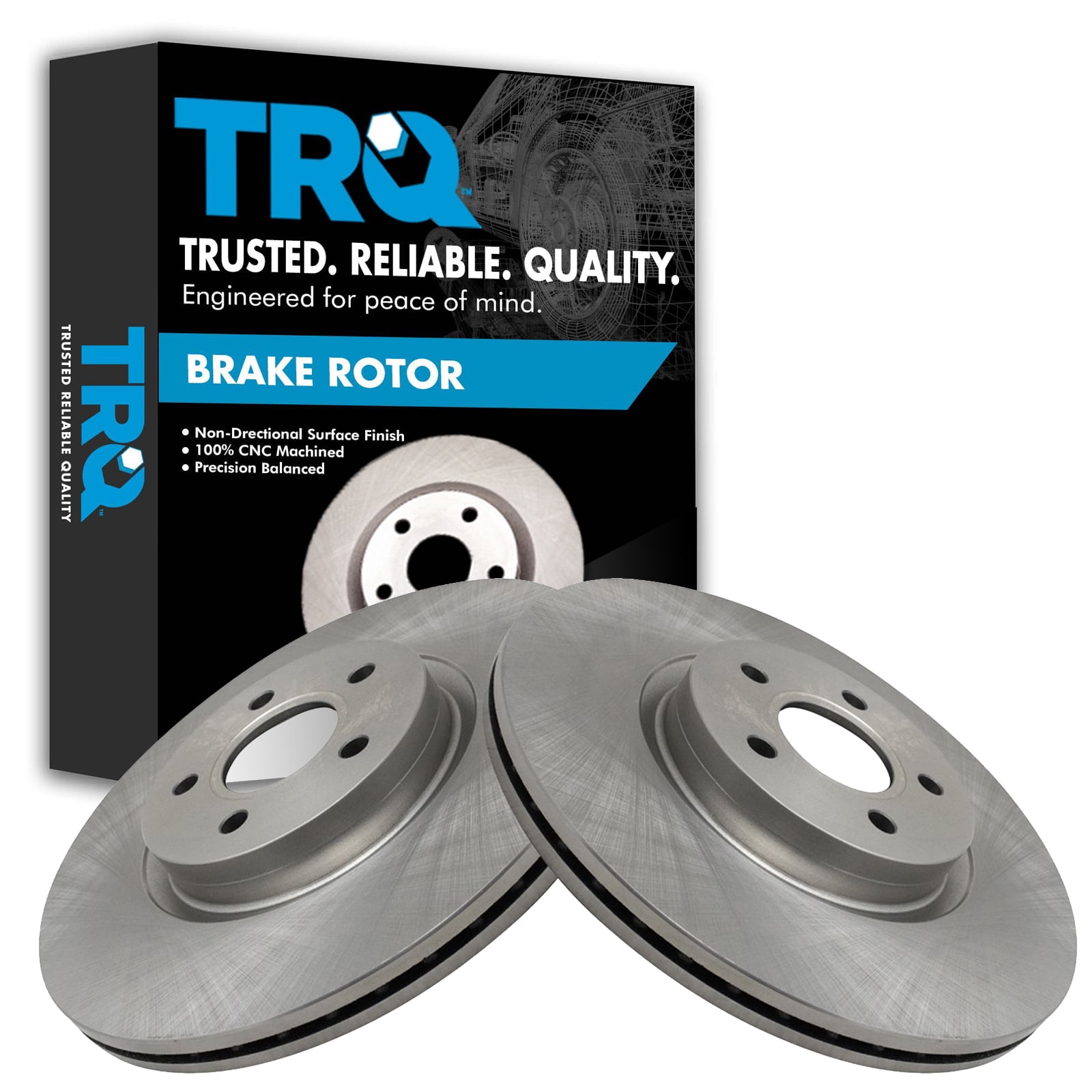 TRQ Front Brake Rotors Set Vented Fits Select 2013-2019 Ford Escape ...