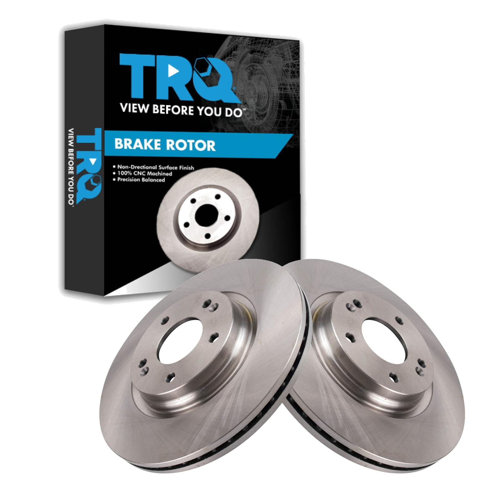 TRQ Front Brake Rotors Set Vented Fits Select 2021-2022 Hyundai Elantra ...