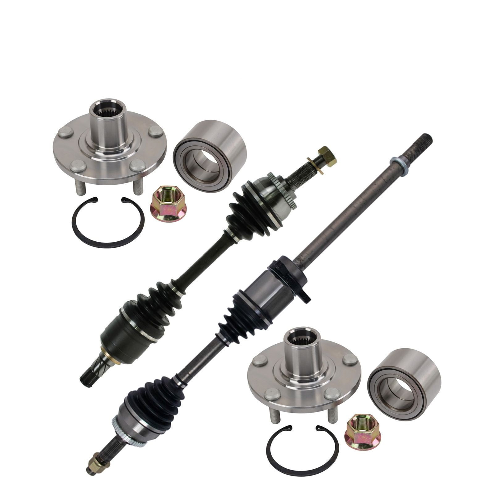 TRQ Front CV Axle Assemblies & Hub Kits Kit - DRIVETRAIN Kit for Truck ...