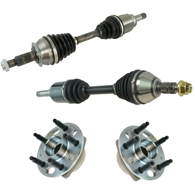 TRQ Front CV Axle Shafts & Wheel Hub Bearing Assemblies Set of 4 for ...