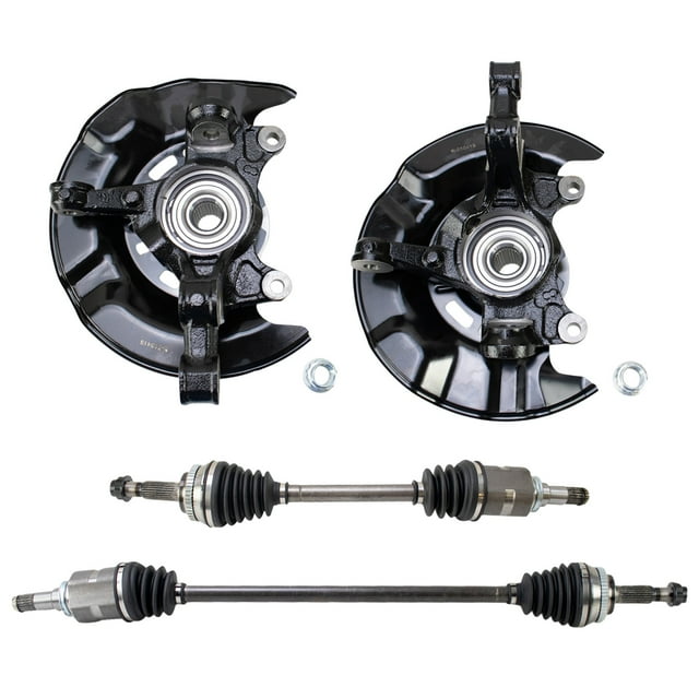 TRQ Front CV Axles & Wheel Hubs & Bearings Fits 2009-2013 Toyota ...