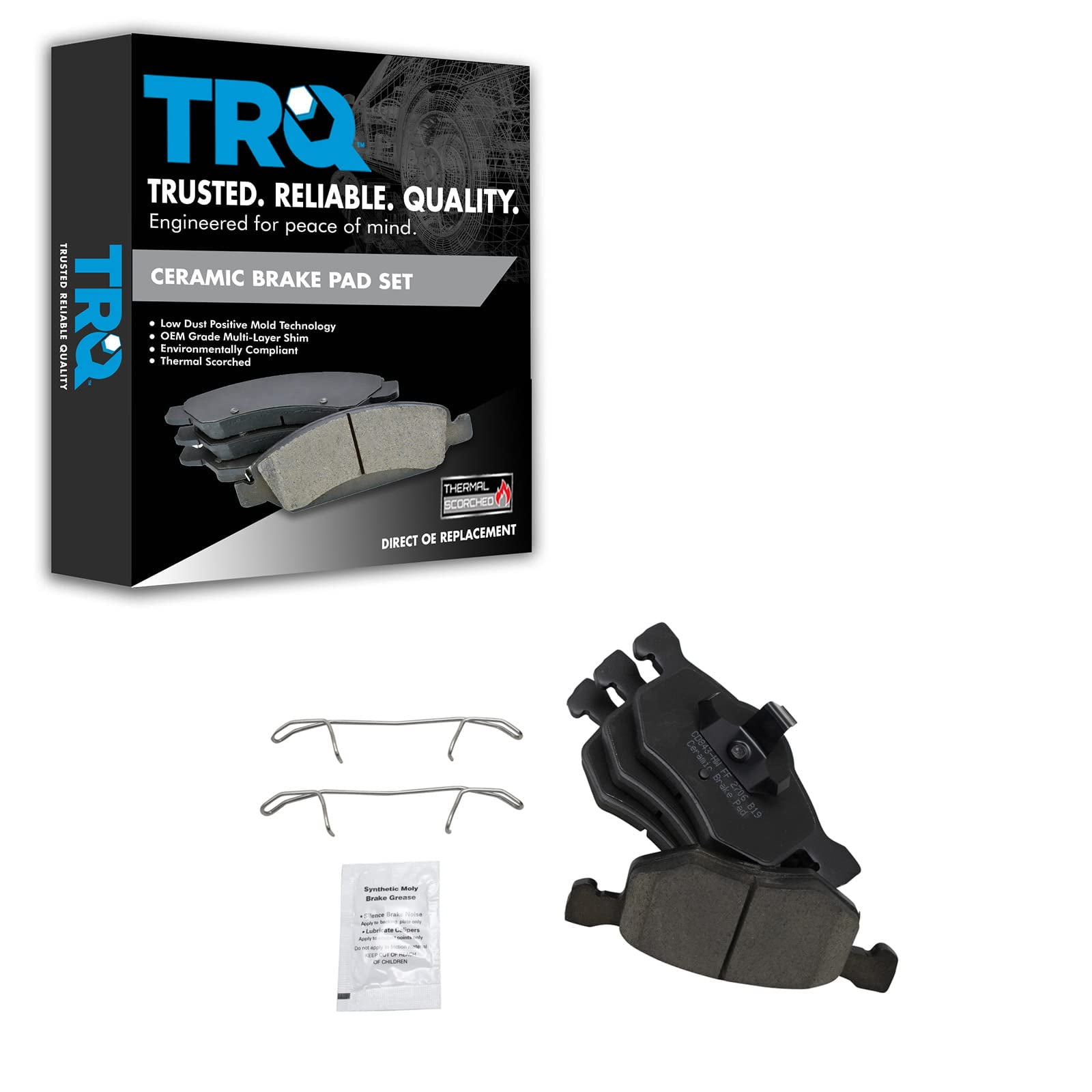 TRQ Front Ceramic Disc Brake Pad Kit for 01-04 Ford Escape Tribute ...