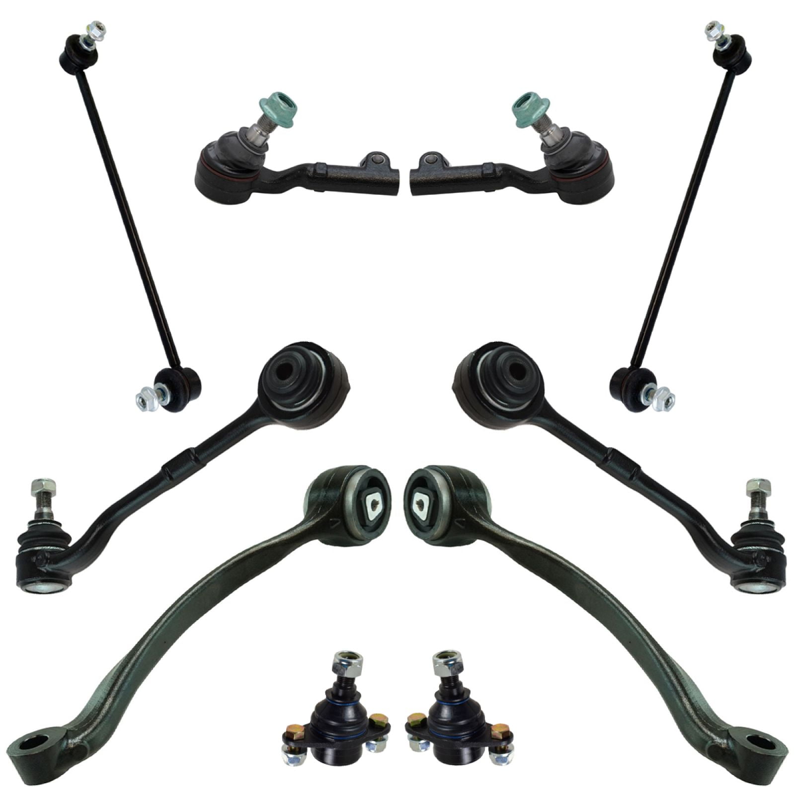 TRQ Front Control Arm Ball Joint Sway Link Tie Rod Steering Suspension ...