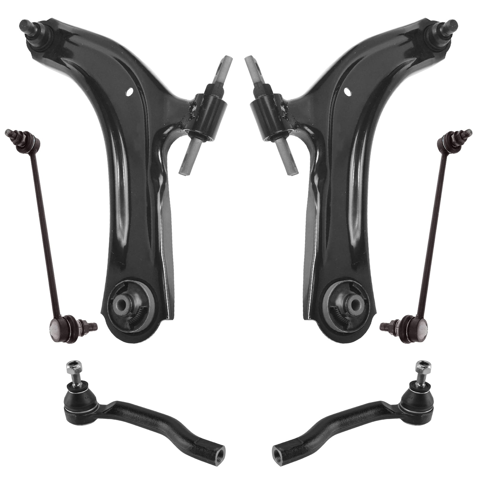 TRQ Front Control Arm Ball Joint Sway Link Tie Rod Suspension Kit 6pc ...
