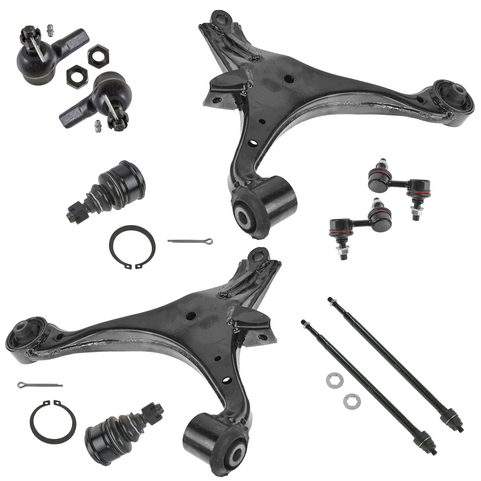 TRQ Front Control Arm Ball Joint Tie Rod Sway Bars Set Kit for 01-05 ...