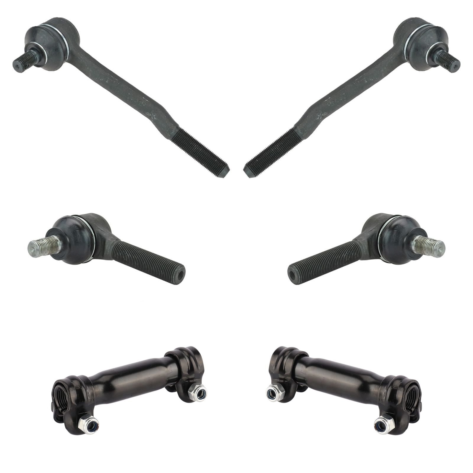 TRQ Front Inner Outer Tie Rod End Adjuster Steering Set 6pc for T100 ...