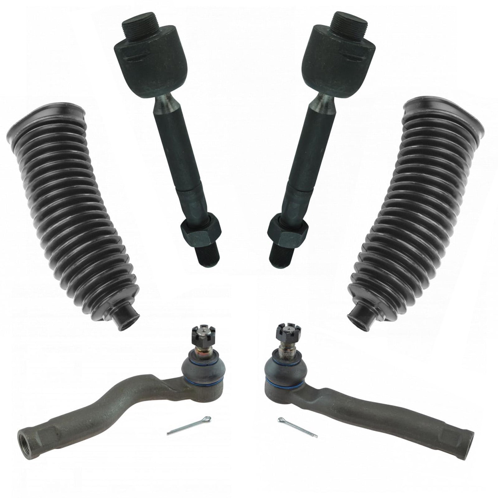 TRQ Front Inner Outer Tie Rod End Boot Bellow Kit Set 6pc for Sequoia Tundra PSA60590 - Walmart.com