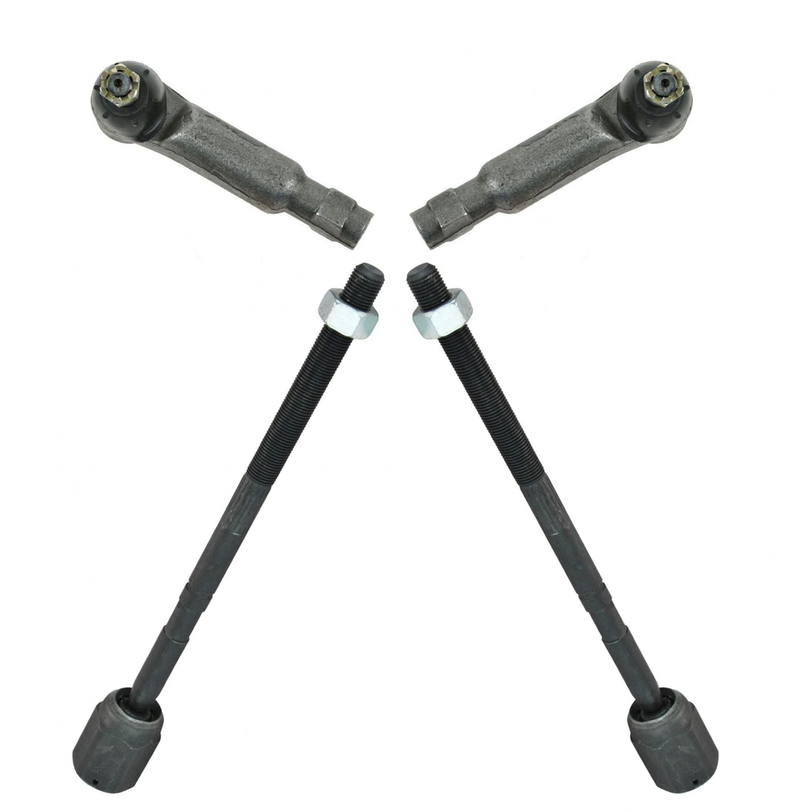 TRQ Front Inner & Outer Tie Rod Kit Set of 4 for Ford Mercury Lincoln ...