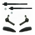 TRQ Front Inner & Outer Tie Rod Kit Set with Rack Bellows for Ford ...