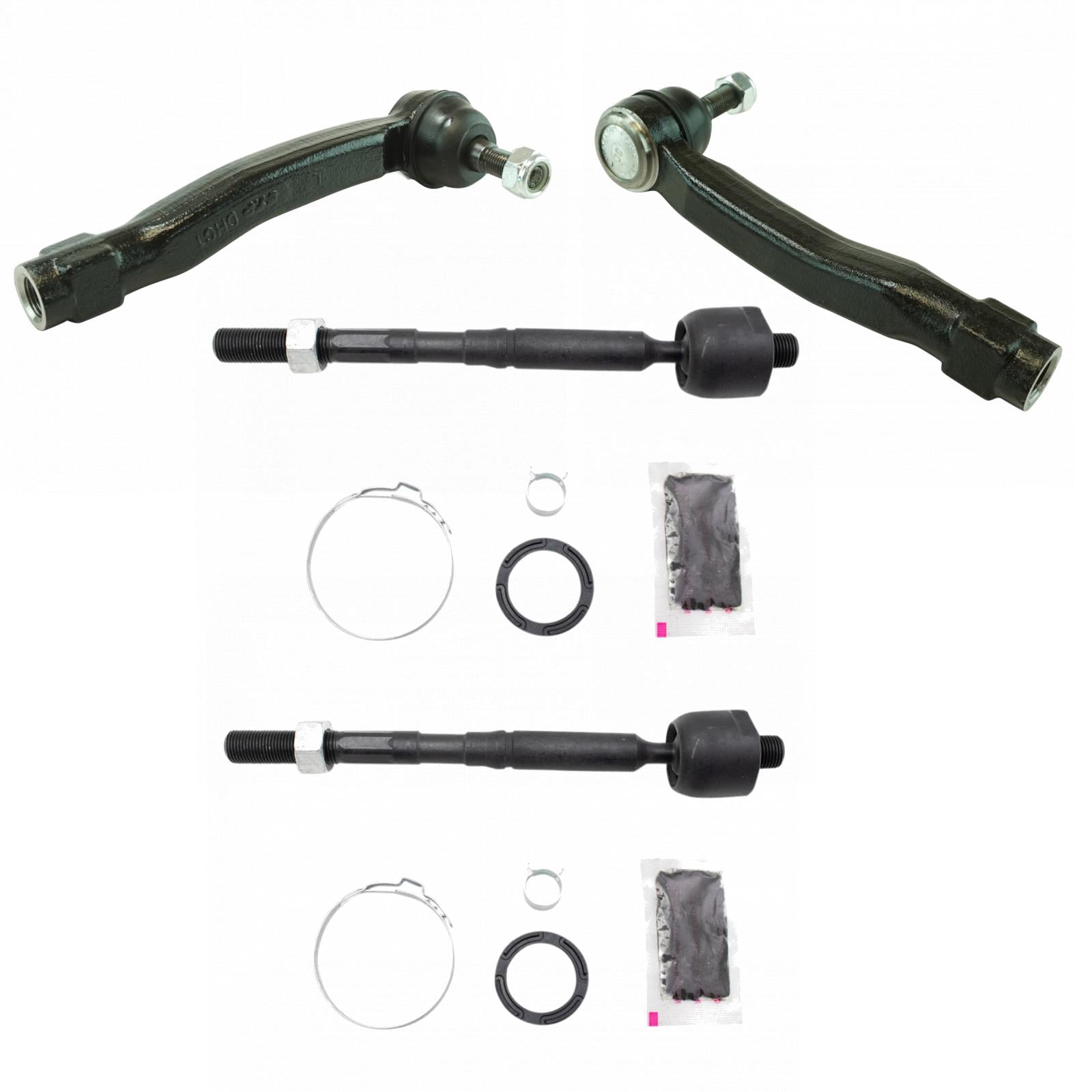TRQ Front Inner Outer Tie Rod Rack End Kit Set 4pc for Highlander RX350 ...