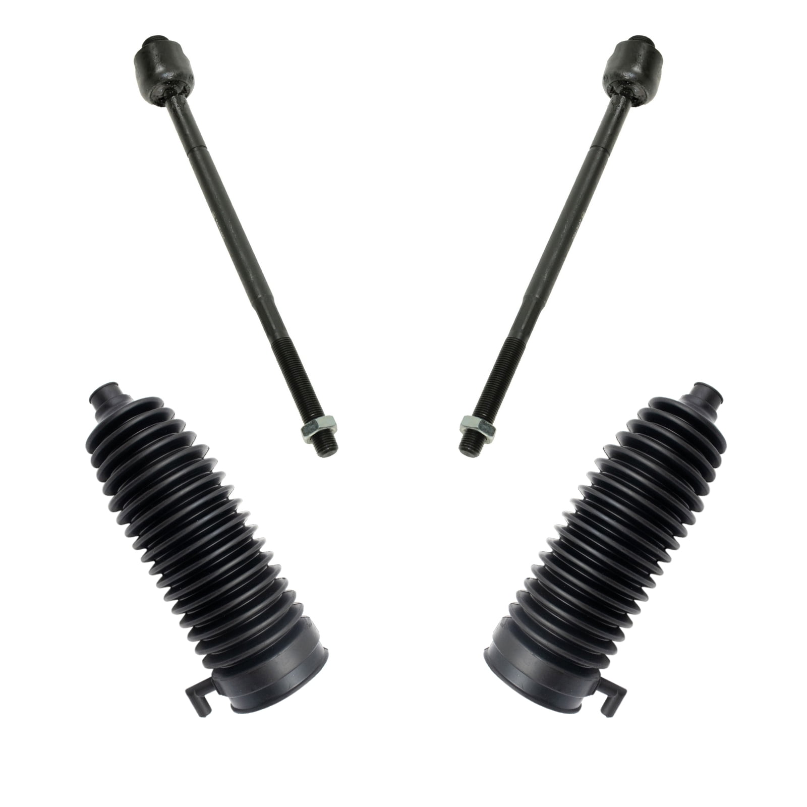 TRQ Front Inner Tie Rods with Steering Rack Bellows Boots for Express ...