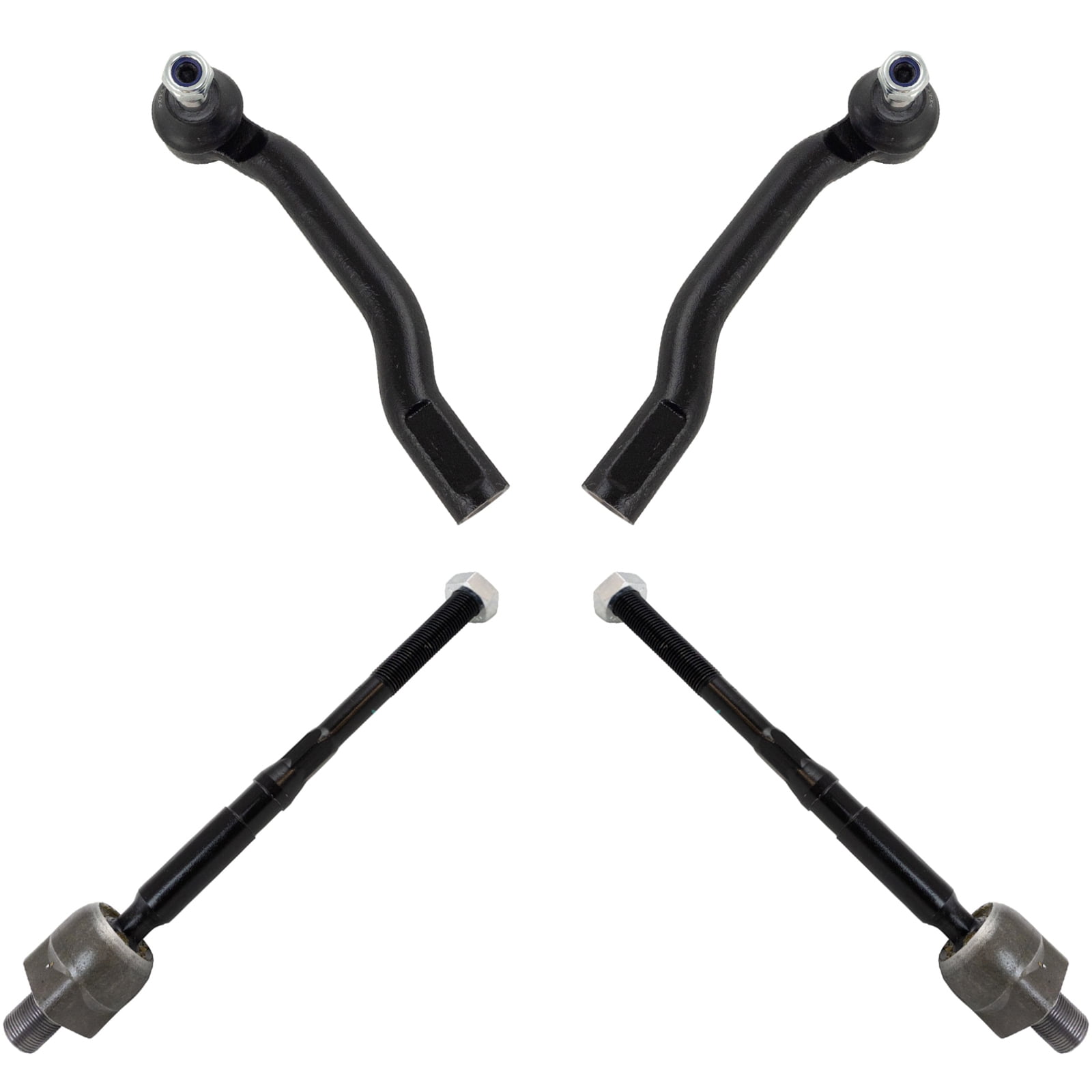 TRQ Front Inner and Outer Tie Rod Set Fits Select 2011-2017 Nissan Juke ...