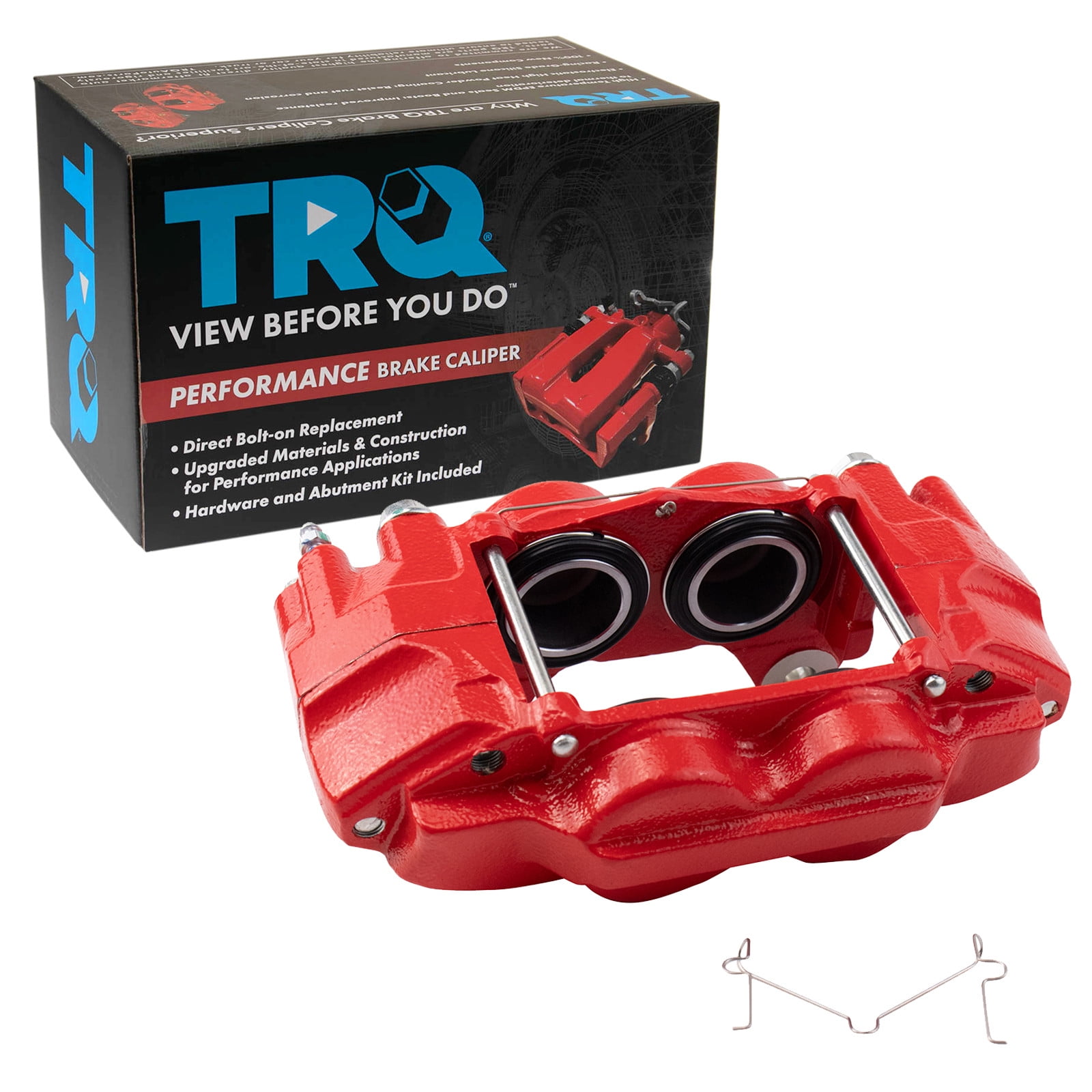 TRQ Front Left Brake Caliper Performance Red Drivers Side Fits 2010 ...