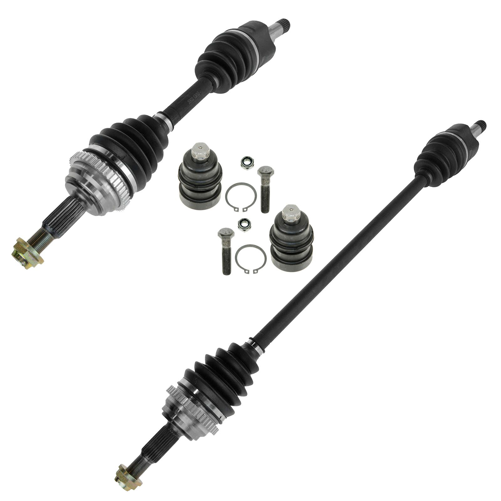 TRQ Front Lower Ball Joints CV Axle Shafts Kit Set of 4 for Plymouth ...