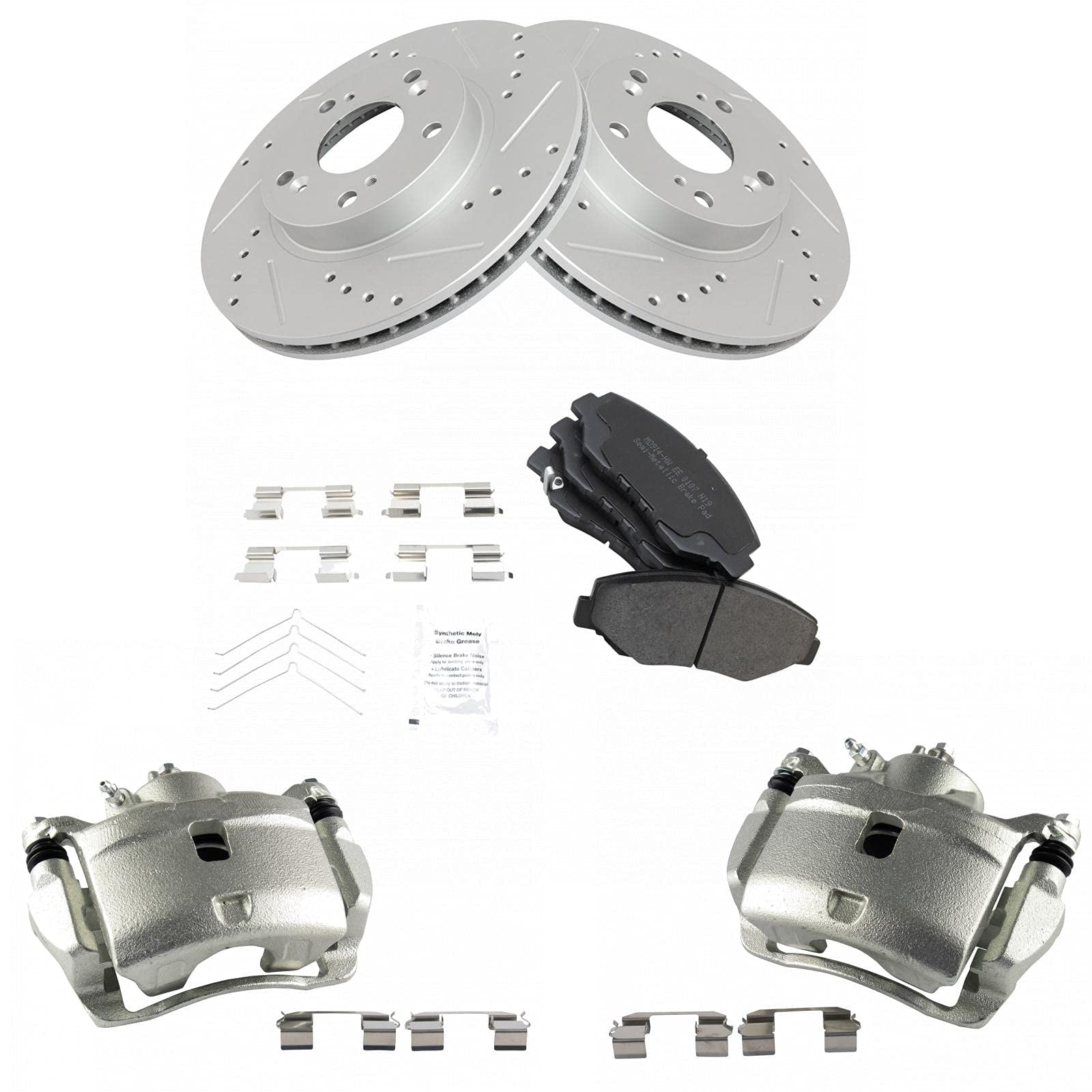TRQ Front Performance Brake Pad & Rotor Kit Brake Caliper Brake Pads ...