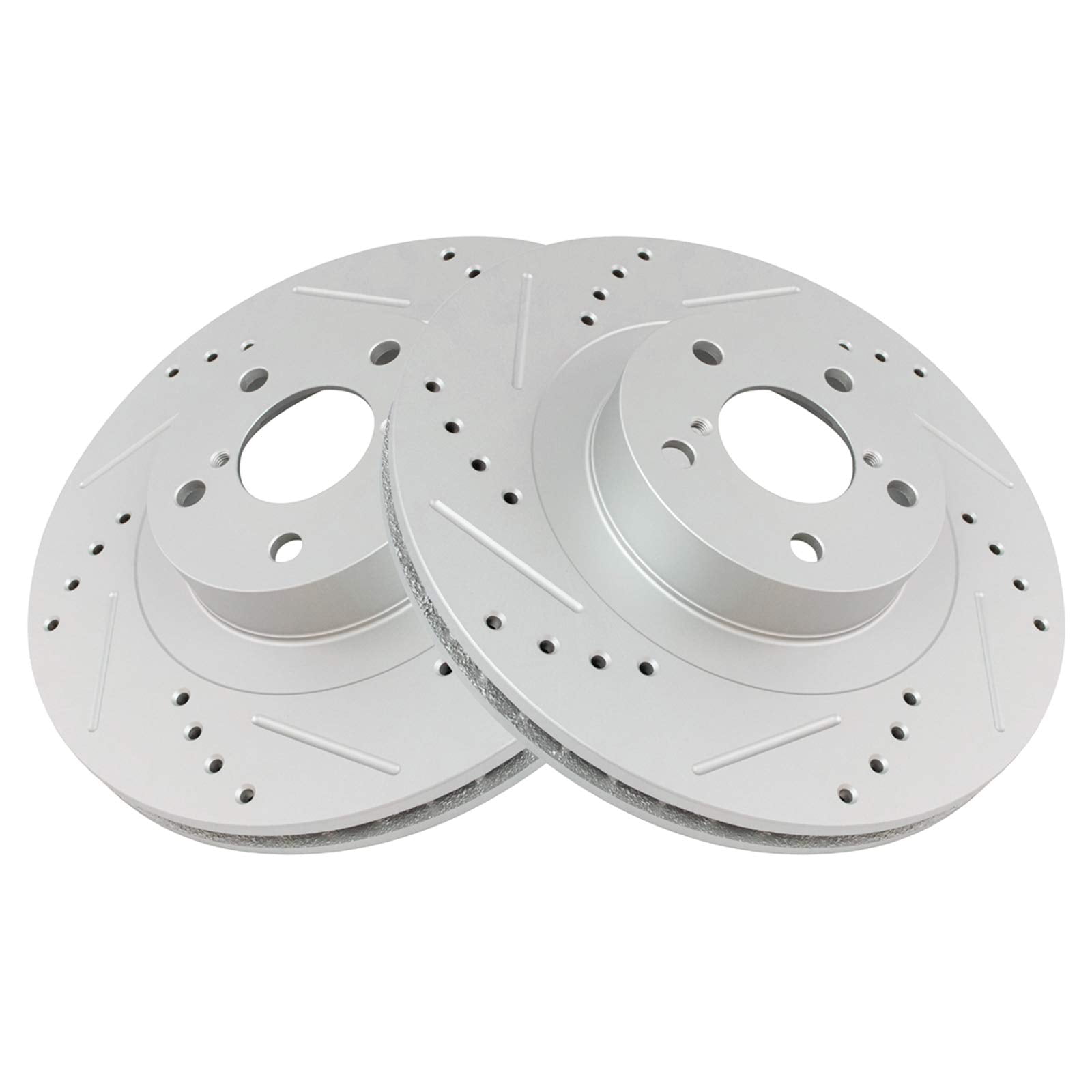 TRQ Front Performance Brake Rotor Drilled Slotted Pair Set for 2005 ...