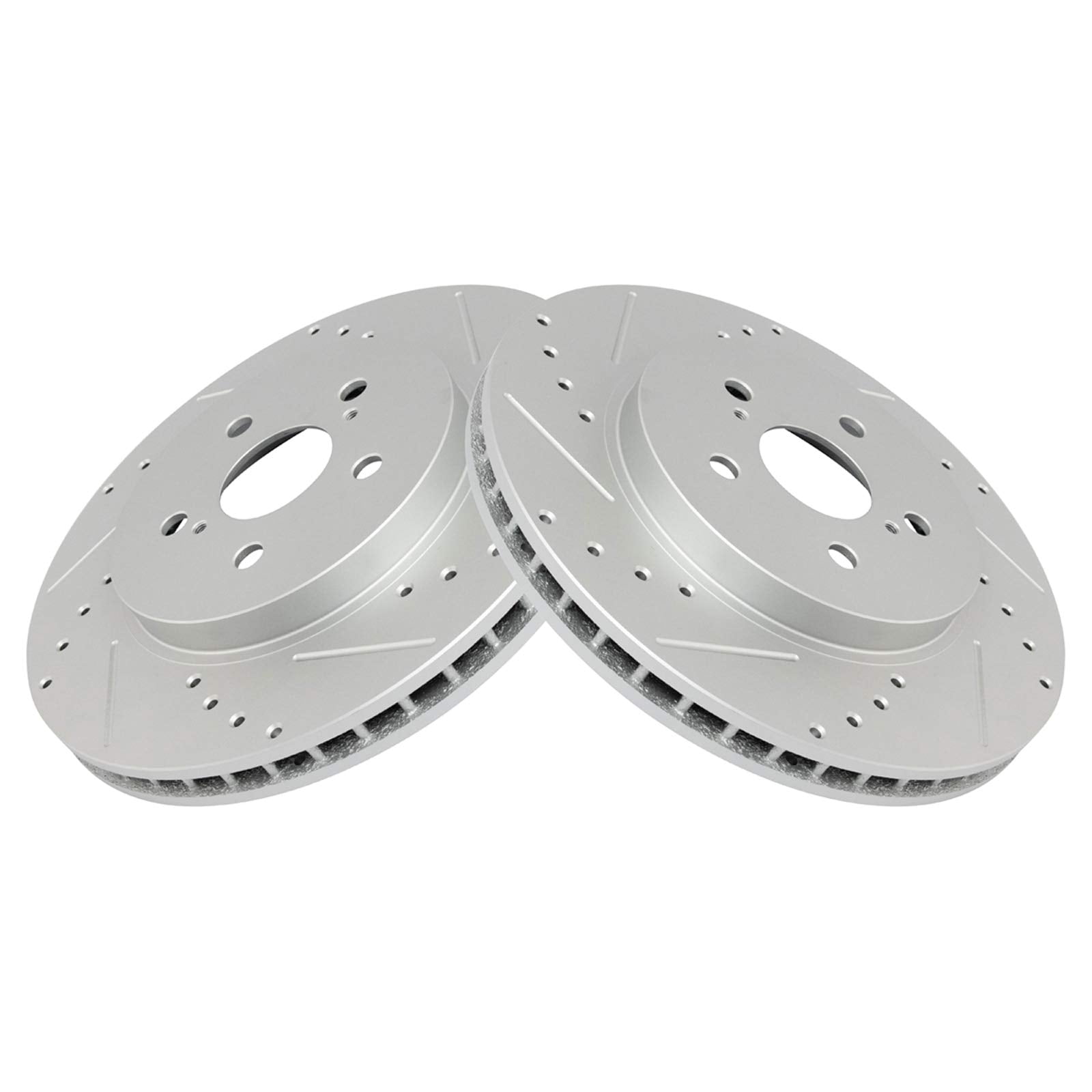 TRQ Front Performance Brake Rotors Set Premium G-Coated Fits Select ...