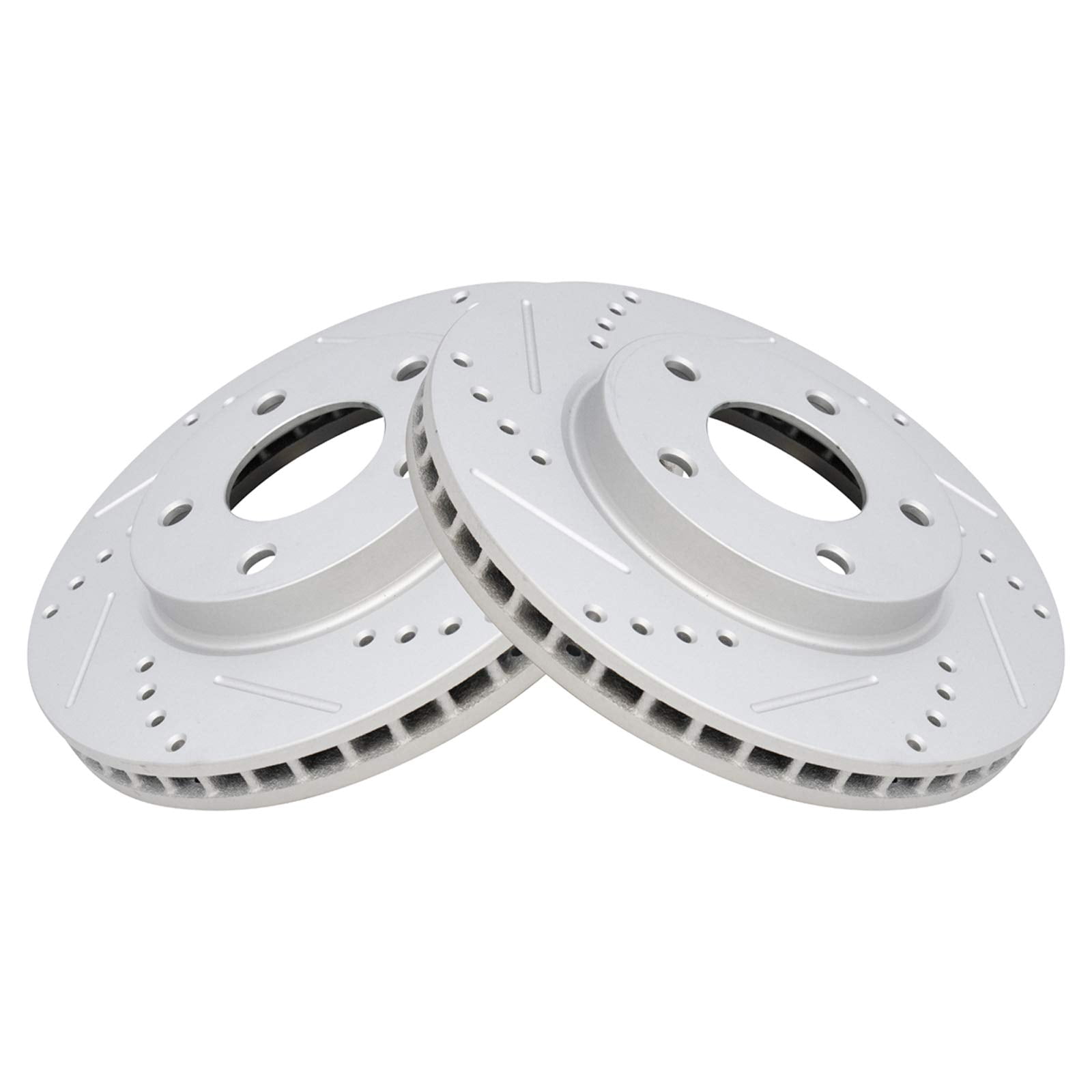 TRQ Front Performance Brake Rotors Set Premium G-Coated Fits Select ...