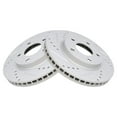 TRQ Front Performance Brake Rotors Set Premium G-Coated Fits Select ...