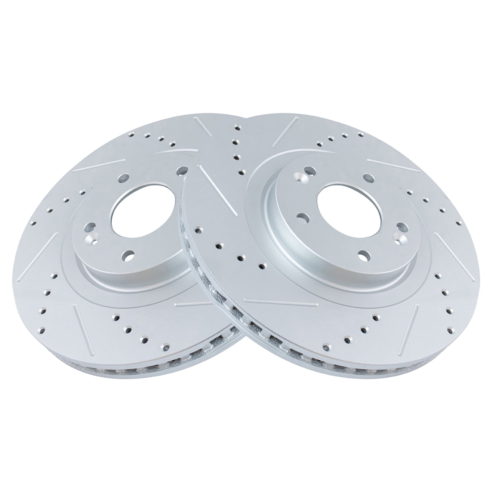 TRQ Front Performance Brake Rotors Set Premium G-Coated Fits Select ...