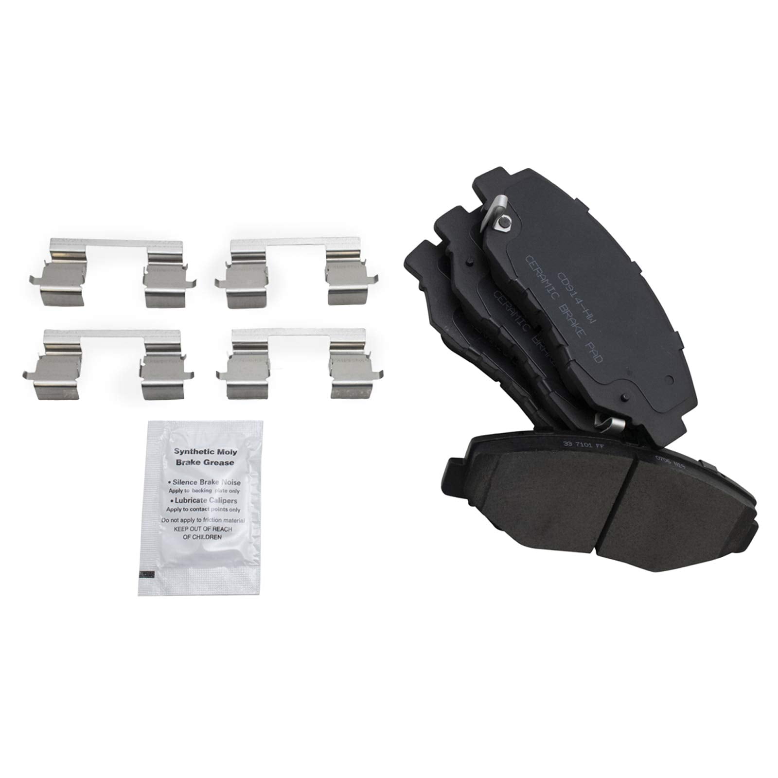 TRQ Front Posi Ceramic Brake Pad Kit for Honda Accord CR-V Element ...