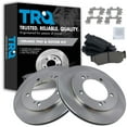 TRQ Front Posi Ceramic Disc Brake Pad & Rotor Kit Set Fits Select ...