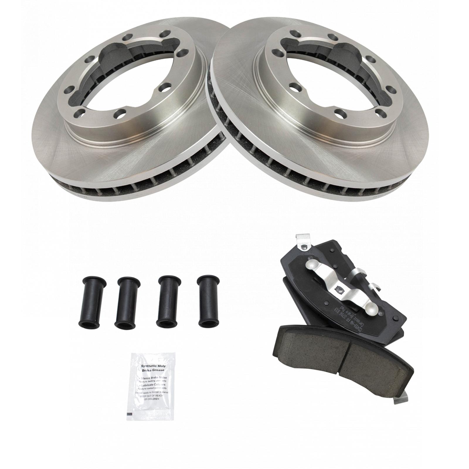 TRQ Front Brake Pad & Rotor Kit Brake Pads Brake Rotor Ceramic Fits ...