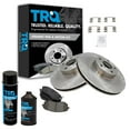 TRQ Front Premium Posi Ceramic Disc Brake Pad & Rotor Kit w/Chemicals ...