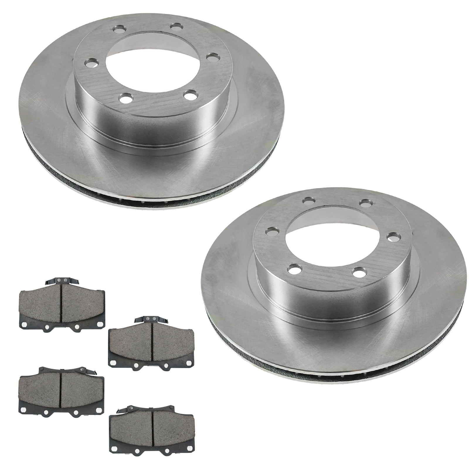 TRQ Front Premium Posi Ceramic Disc Brake Pads & Rotor Kit for Toyota ...