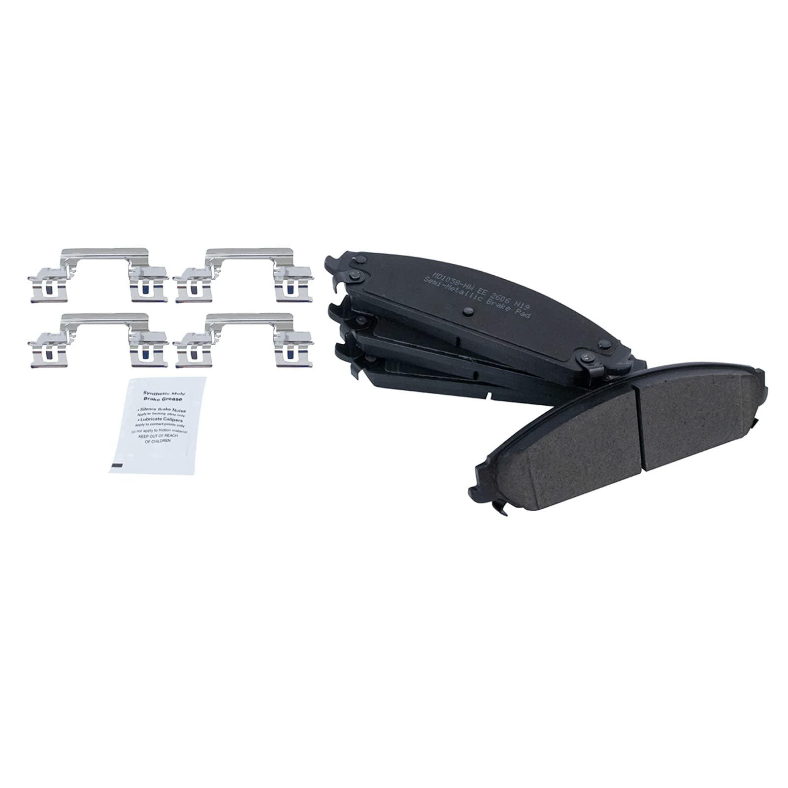 TRQ Front Premium Posi Semi Metallic Brake Pad Set Kit for Chrysler ...