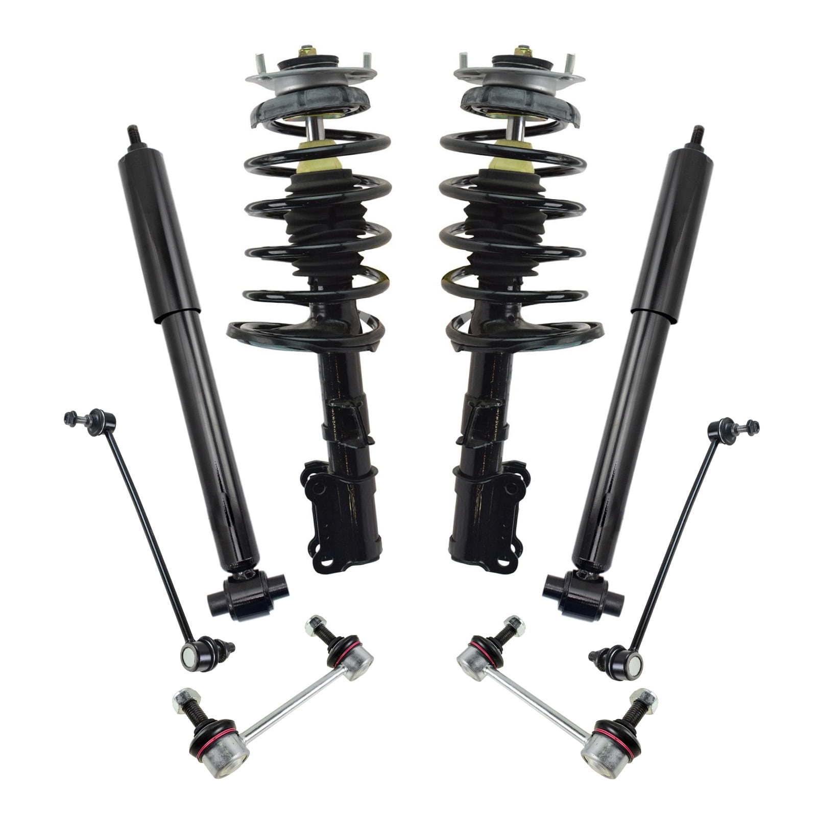 TRQ Front Rear Complete Loaded Strut Shock Kit Set 8pc for Volvo S60 ...