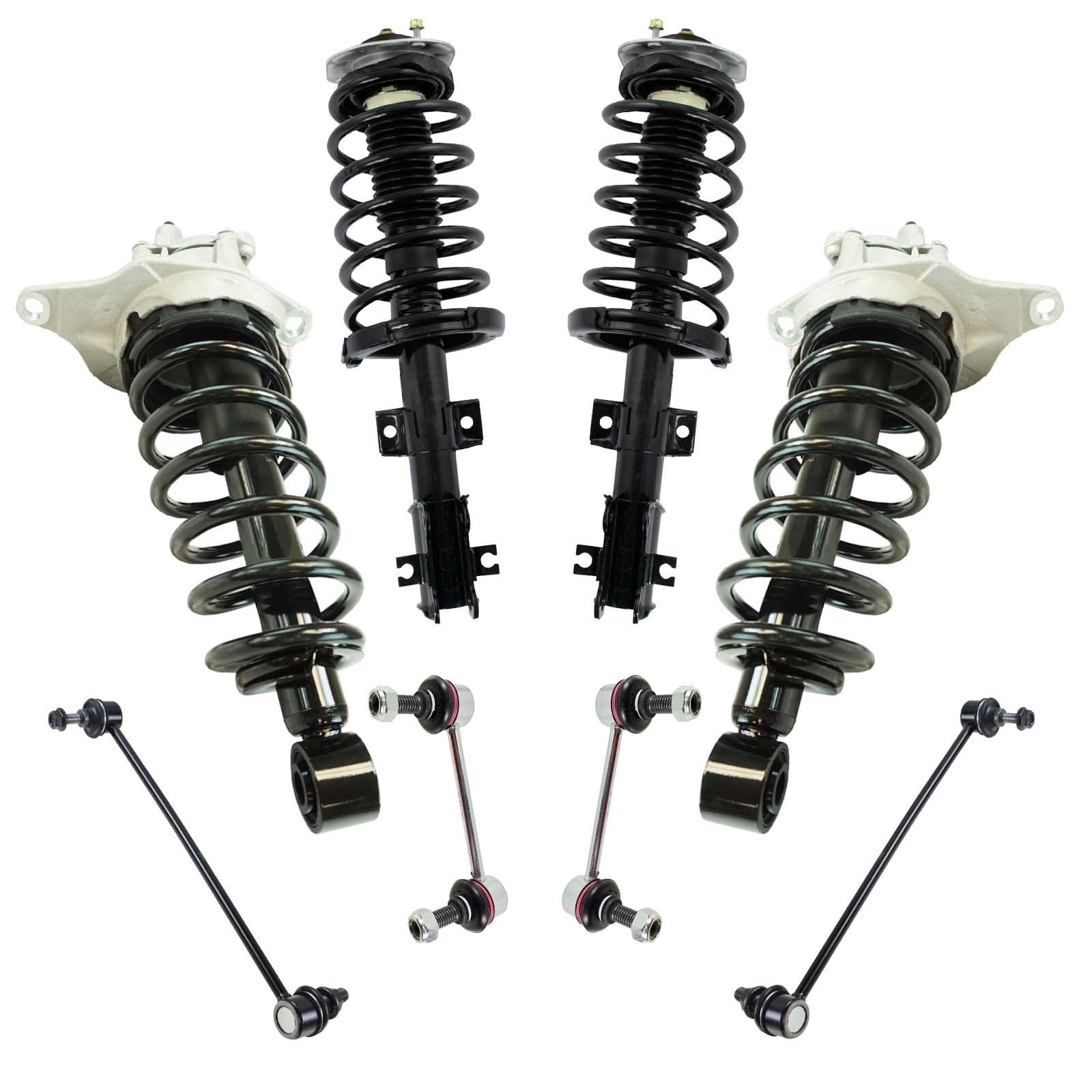 TRQ Front Rear Complete Quick Loaded Strut Spring Assembly Shock Sway ...