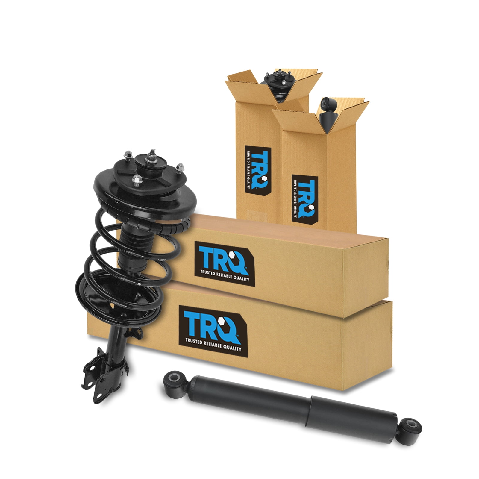 TRQ Front and Rear Complete Strut Assembly & Shock Absorber Kit ...