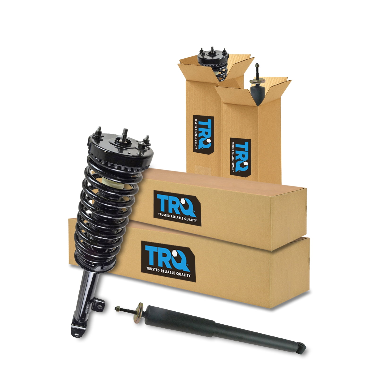 TRQ Front and Rear Complete Strut Assembly & Shock Absorber Kit ...