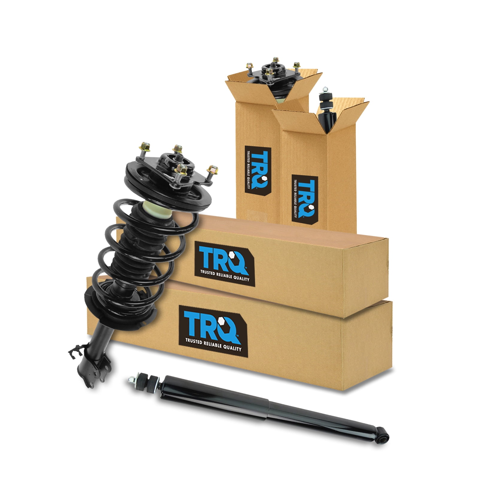 TRQ Front and Rear Complete Strut Assembly & Shock Absorber Kit ...