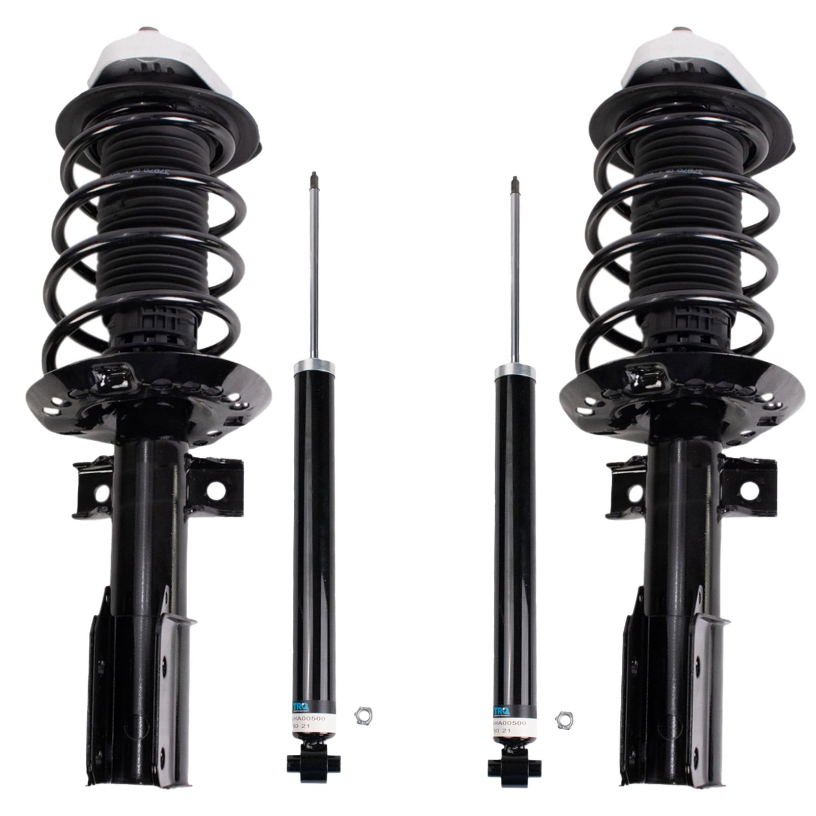 TRQ Front and Rear Complete Strut Assembly & Shock Absorber Kit ...