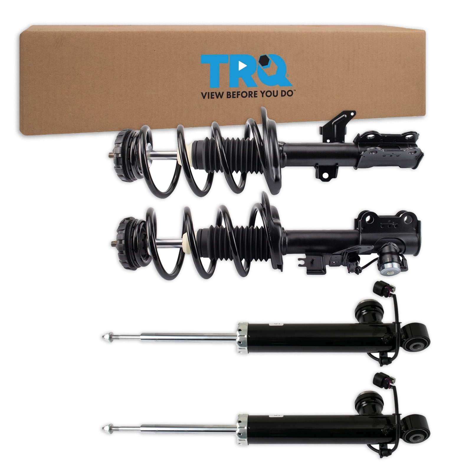 TRQ Front and Rear Complete Strut Assembly & Shock Absorber Kit ...