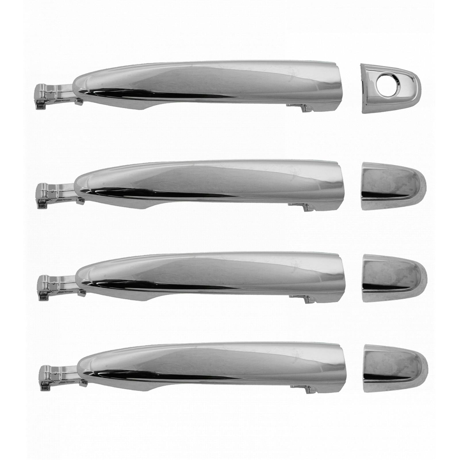 TRQ Front & Rear Exterior Door Handle Set with Driver Lock Chrome for ...