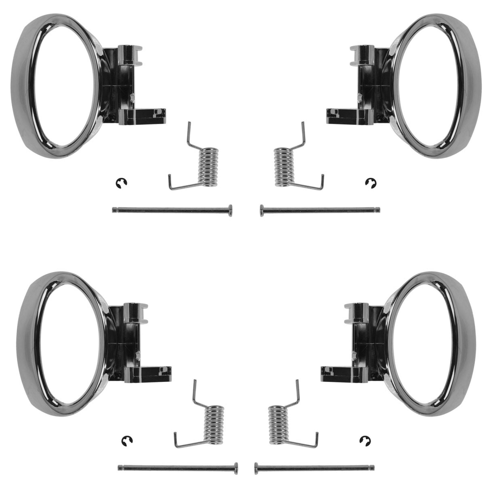 TRQ Front Rear Inside Interior Chrome Door Handle Lever Kit Set 4pc for ...